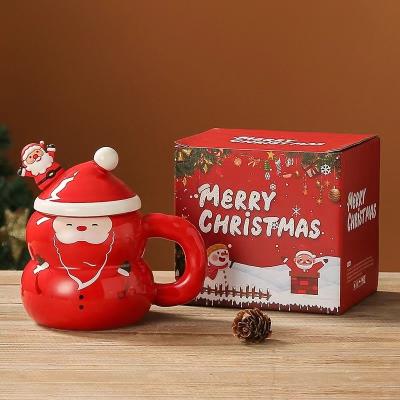 Cina Mug di Natale di lusso in ceramica con logo personalizzato e nessun accessorio incluso in vendita