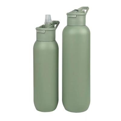 Chine Flacon en acier inoxydable isolé sous vide avec poignée couvercle Armée vert 580ml et 1000ml à vendre