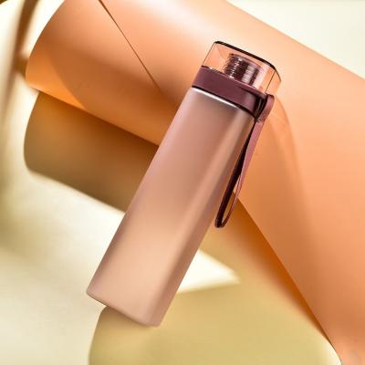 Cina Sport all'aria aperta Portabile 550ml 700ml PC Bottiglia d'acqua di plastica quadrata con maniglia in vendita