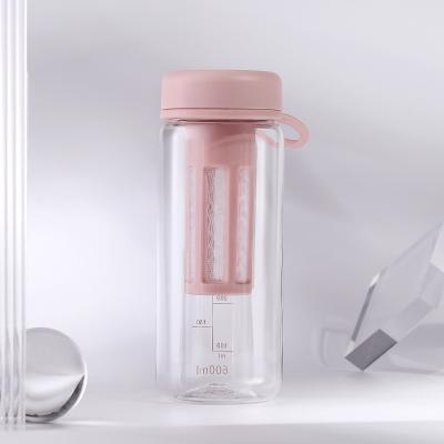 China Promotie Custom Logo 450ml/600ml Sport plastic fles voor hoge temperatuur zomer Te koop