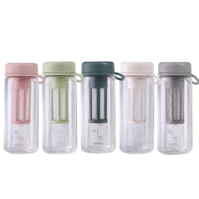 China Promotie Custom Logo 450ml/600ml Sport plastic fles voor hoge temperatuur zomer Te koop