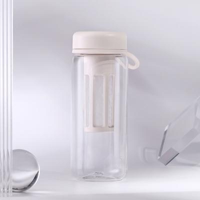 중국 휴대용 플라스틱 물병 간단한 스타일과 차 인프이셔와 450ml/600ml 용량 판매용