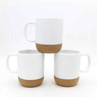 중국 지속가능 8.8*11.3cm Custom Creative Cork Bottom 세라믹컵 매트 플라스틱 뚜?? 판매용