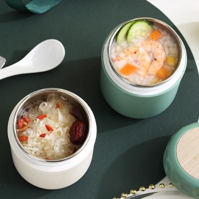 China Sample 400ml Mini Thermos Bottle Vacuum Flask Thermos Food Jar Portable Stainless Steel Insulated Food Warmer Container for sale