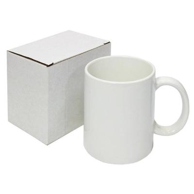 Cina Tazza di caffè per ufficio in ceramica di qualità alimentare 11 oz bianca con disegno personalizzato in vendita