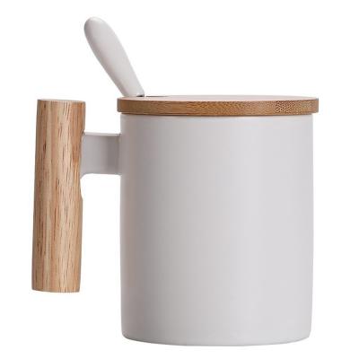 China Sublimation Heat Transfer 11oz Ceramic Mug with Wooden Handle for sale