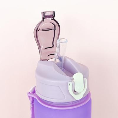 중국 맞춤형 패턴 30oz BPA 무료 플라스틱 물병 시간 표시기와 900ml 용량 판매용