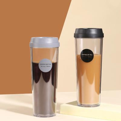 Cina 320 ml/420 ml/520 ml/700 ml Bottiglia di plastica Isolatore termico a doppia parete Tazza d'acqua 4 dimensioni in vendita