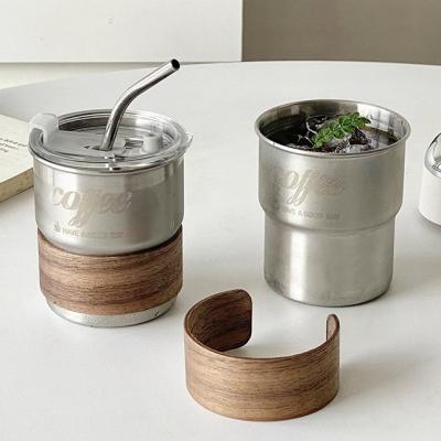 Chine Coupe de café de voyage en acier inoxydable personnalisée 290 ml avec paille et couvercle à vendre