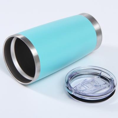 Chine Couleur personnalisée 20 oz double paroi en acier inoxydable verre isolé sous vide avec couvercle à vendre