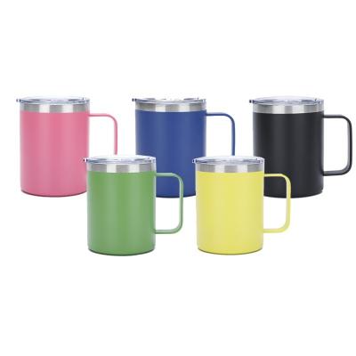 Cina 304 in acciaio inossidabile 12OZ isolatore ufficio tazza da caffè birra con maniglia aspirapolvere in vendita