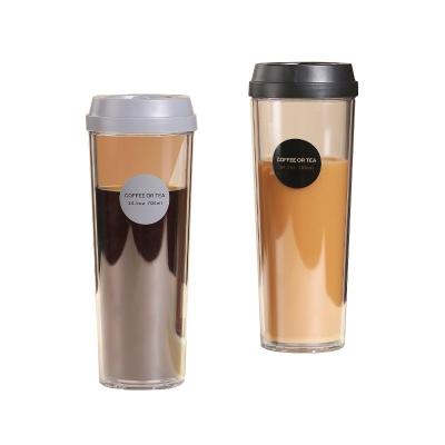 중국 320ml/420ml/520ml/700ml 재사용 가능한 뚜?? 이 있는 플라스틱 투명 차컵 캠핑용 판매용