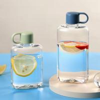 China Tritan Plastic Water Bottle 360ml 500ml Rectangular Shape Custom Design Camping for sale