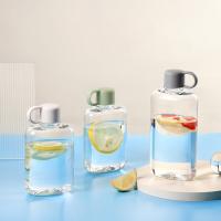 China Tritan Plastic Water Bottle 360ml 500ml Rectangular Shape Custom Design Camping for sale