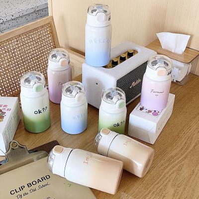 China Zurück in die Schule Vergessen Sie nicht, diesen schönen Mini 350ml Vakuumbecher mit Stroh mitzubringen zu verkaufen