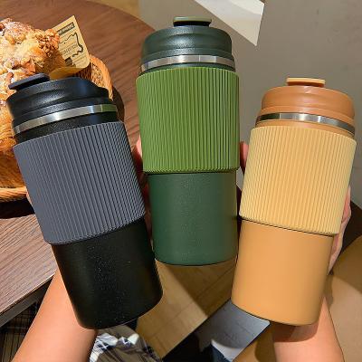 China Portable Leak Proof 450ml Coffee Tumbler Custom Logo Vacuum Stainless Steel for sale