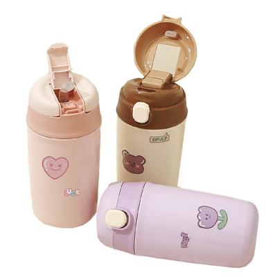 Chine Retour à l' école Bouteille d' eau sous vide en acier inoxydable avec un joli dessin animé de l' ours à vendre