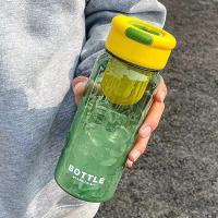 China PP Plastic 650ml Portable Drinking Water Bottle with Strainer Custom Logo for sale