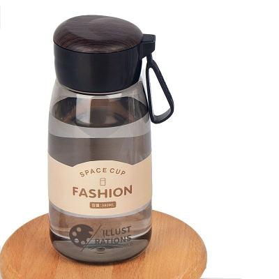 Cina Logo personalizzato Accettabile Bottiglia di plastica trasparente da 380 ml con coperchio e maniglia in vendita