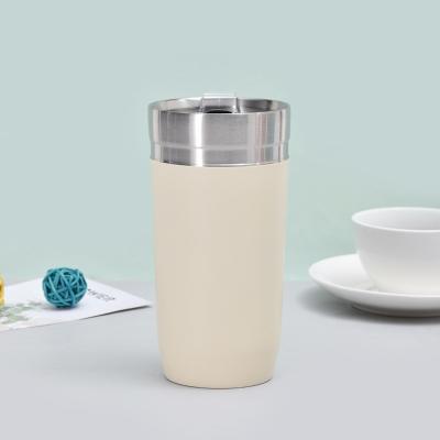 Chine Coupe à vide 16 oz Logo personnalisé Fitness Sports en acier inoxydable isolation tasse de café avec couvercle à vendre