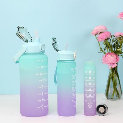 중국 3개/세트 휴대용 스포츠 색상 물병 2000ML 900ML 280ML LID 판매용