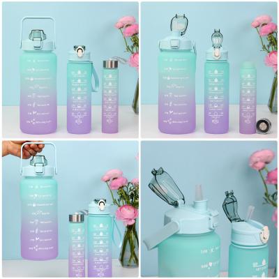 중국 3개/세트 휴대용 스포츠 색상 물병 2000ML 900ML 280ML LID 판매용