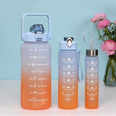 중국 3개/세트 휴대용 스포츠 색상 물병 2000ML 900ML 280ML LID 판매용
