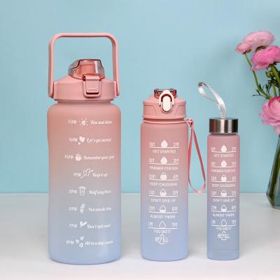 중국 3개/세트 휴대용 스포츠 색상 물병 2000ML 900ML 280ML LID 판매용