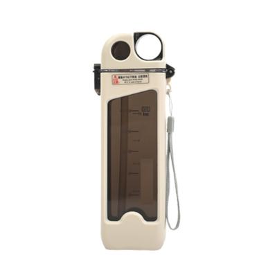 중국 표본을 제공 하 여 350ml 휴대용 플라스틱 식수 병과 비늘과 빨대 판매용