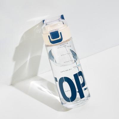 Cina Gli appassionati di fitness hanno personalizzato una bottiglia d'acqua di plastica con 2 coperchi e tappo in vendita