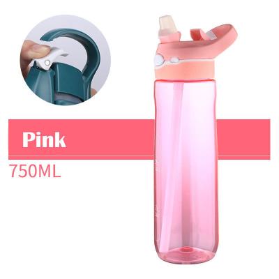 Cina 750 ml Fitness Protein Gym Shaker Bottiglia con paglia Tritano Alimenti Silicone Acqua Bottiglia in vendita