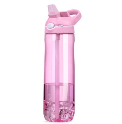Cina Bottiglia d'acqua rosa Tritano 750 ml / 25 oz Scelta sostenibile per gli appassionati di ginnastica in vendita