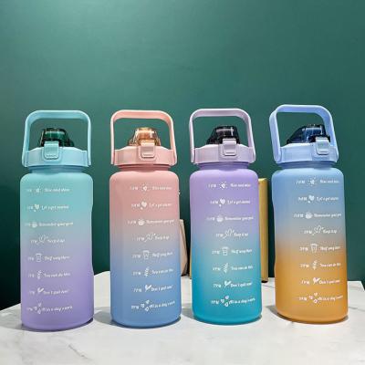 중국 2000ML 트리탄 음료병 뚜?? 가 있는 재사용 피트니스 물병 사용자 지정 로고 판매용