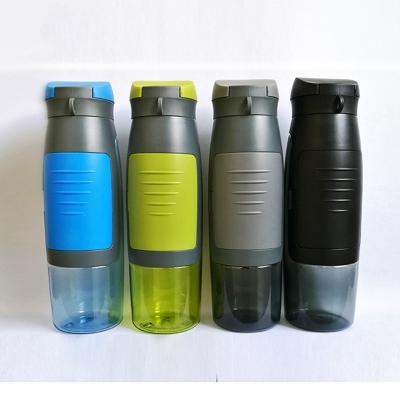 Cina Logo personalizzato Bottiglia d'acqua sportiva minimalista in plastica da 750 ml con coperchio per attività all'aria aperta in vendita