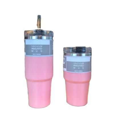 Китай Специальный дизайн 20OZ 30OZ Бутылка с водой из нержавеющей стали Красочная соломенная вакуумная изоляция продается