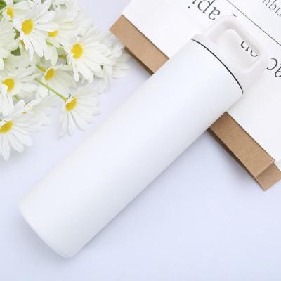 Cina In magazzino 480ml/600ml Stainless Steel Thermos Bottle Double Wall Custom Pattern Portable Leakproof Hot Kettle in vendita