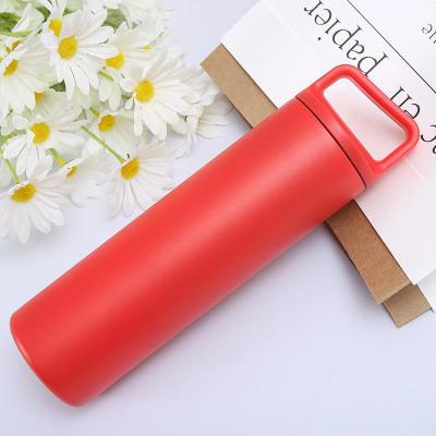 Cina In magazzino 480ml/600ml Stainless Steel Thermos Bottle Double Wall Custom Pattern Portable Leakproof Hot Kettle in vendita