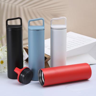Cina In magazzino 480ml/600ml Stainless Steel Thermos Bottle Double Wall Custom Pattern Portable Leakproof Hot Kettle in vendita