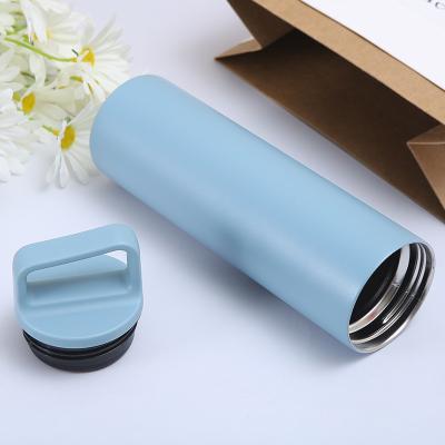 Cina In magazzino 480ml/600ml Stainless Steel Thermos Bottle Double Wall Custom Pattern Portable Leakproof Hot Kettle in vendita