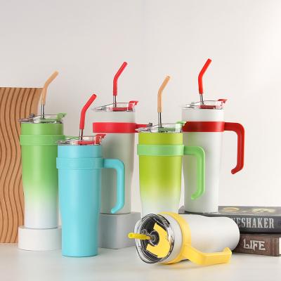 Chine Bouteille thermique en acier inoxydable portable à fuite de 40 oz avec paille et couvercle à vendre