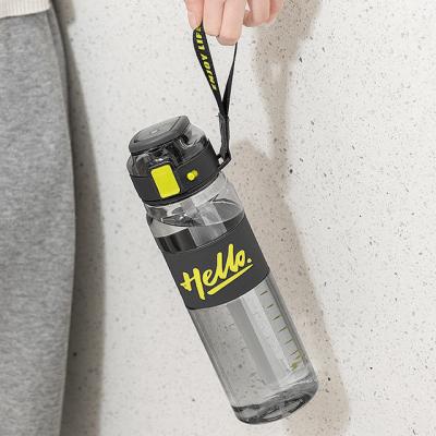 中国 ストロータイプ 水瓶 カスタム 直接飲用 エコ 空きプラスチックボトル ハンドル付き 販売のため