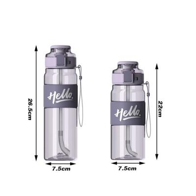 中国 ストロータイプ 水瓶 カスタム 直接飲用 エコ 空きプラスチックボトル ハンドル付き 販売のため
