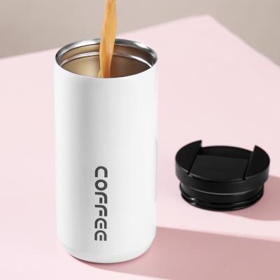 China 350/500ml 304 Stainless Steel Portable Vacuum Insulated Coffee Cup Travel Water Bottle for sale