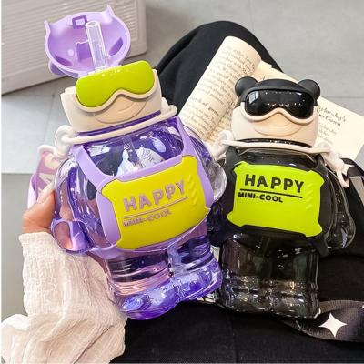 중국 학생을 위한 로프와 귀여운 곰 디자인을 가진 대형 용량 물병 판매용
