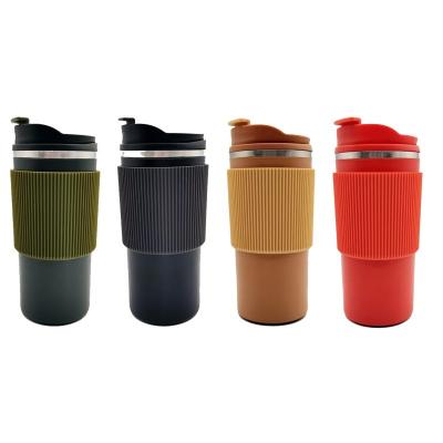 China 450 ml tragbare gerade Tasse Doppelvakuum Isolierte Edelstahl Reise Kaffeetasse zu verkaufen