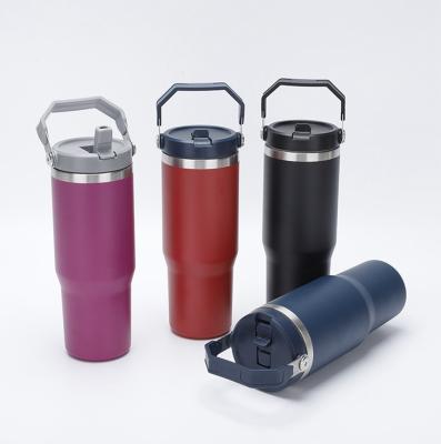 Китай 30 унций бутылка с вакуумной изоляцией и соломой продается