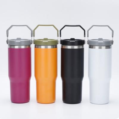 Китай 30 унций бутылка с вакуумной изоляцией и соломой продается