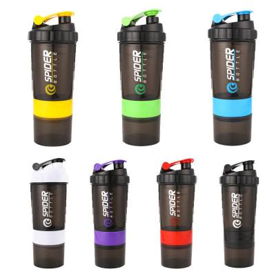 China Logotipo personalizado 2 camadas Fitness Protein Shaker Botelho com organizador de pílulas e armazenamento 16oz à venda