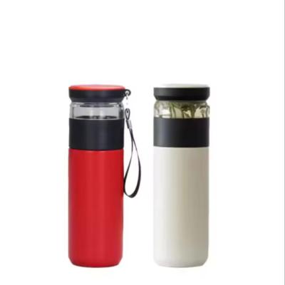 Китай 500 мл фильтр для разделения из нержавеющей стали вакуумная стеклянная бутылка изолированная портативная чайная чашка продается
