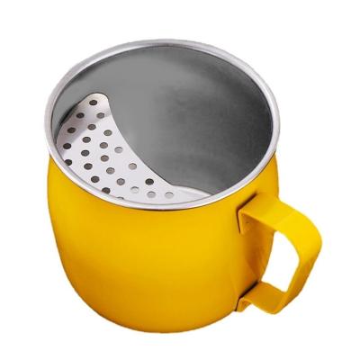 China Creative Design Teetasse mit Halbmondfilter 501-600ml Kapazität 304 Edelstahl zu verkaufen